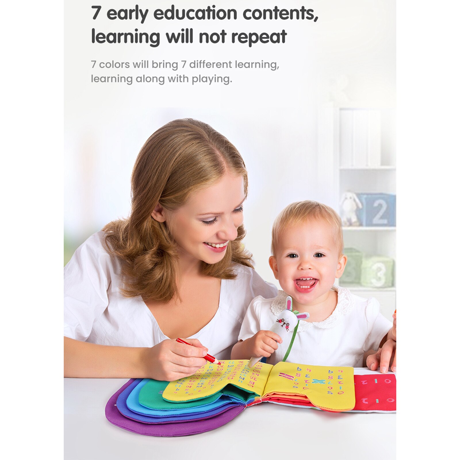 Soft Touch and Feel Quiet Book First Year Non-Toxi... – Grandado