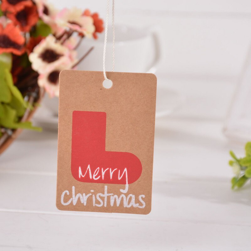 50Pcs Merry Christmas Kraft Paperboard Hang Tag Ca... – Grandado