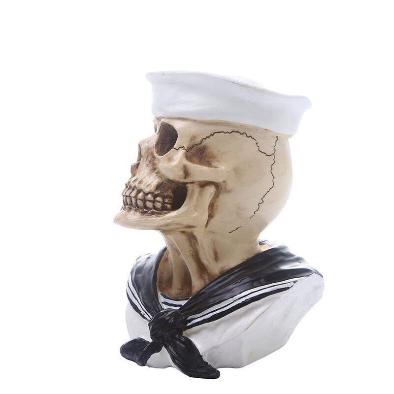 HeyMamba Resin Navy Warrior Skull Skeleton Statue ... – Grandado