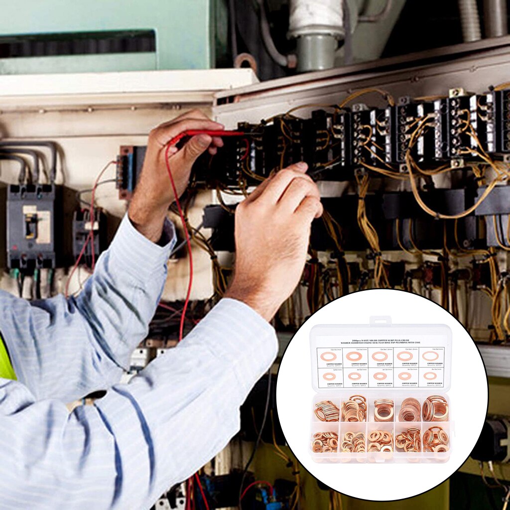 200 Stuks Platte Afdichting Ring Assortiment Kit A... – Vicedeal