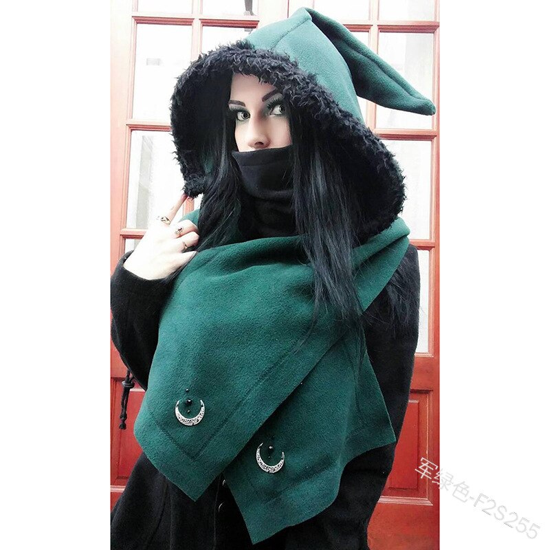 Medieval Women Retro Gothic Hooded Shawl Coat Witc... – Vicedeal