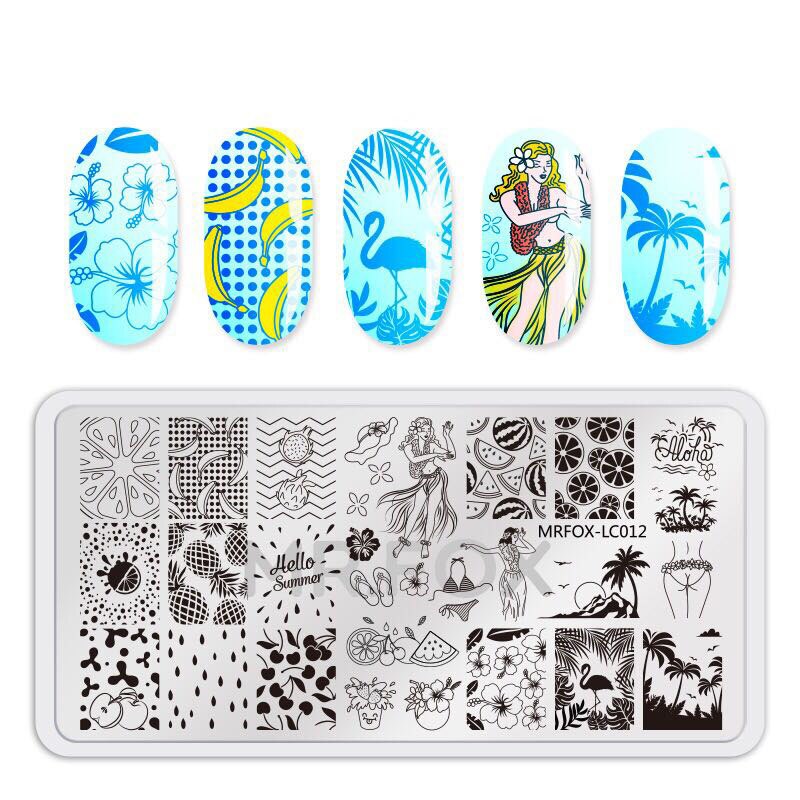 Nail Art Stamp Plate Flowers Pattern Nail Stamping... – Grandado