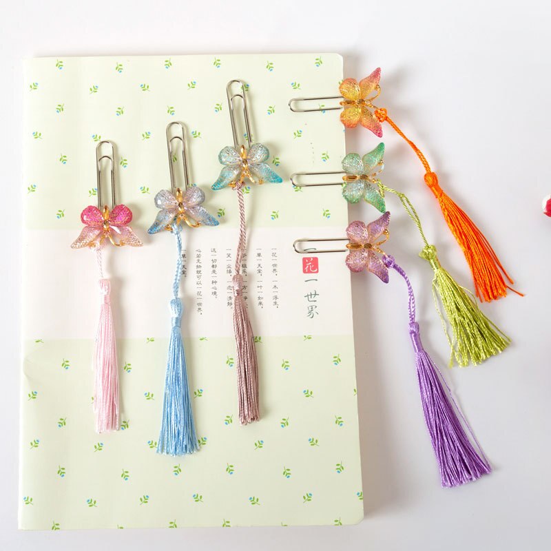 Colorful Butterfly Bookmarks Paper Clip Shell Stud... – Vicedeal