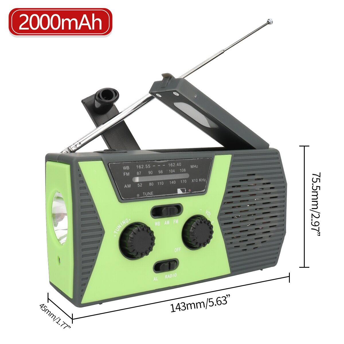 ABBREE IPX5 Waterproof Emergency Radio AM FM Hand ... – Grandado