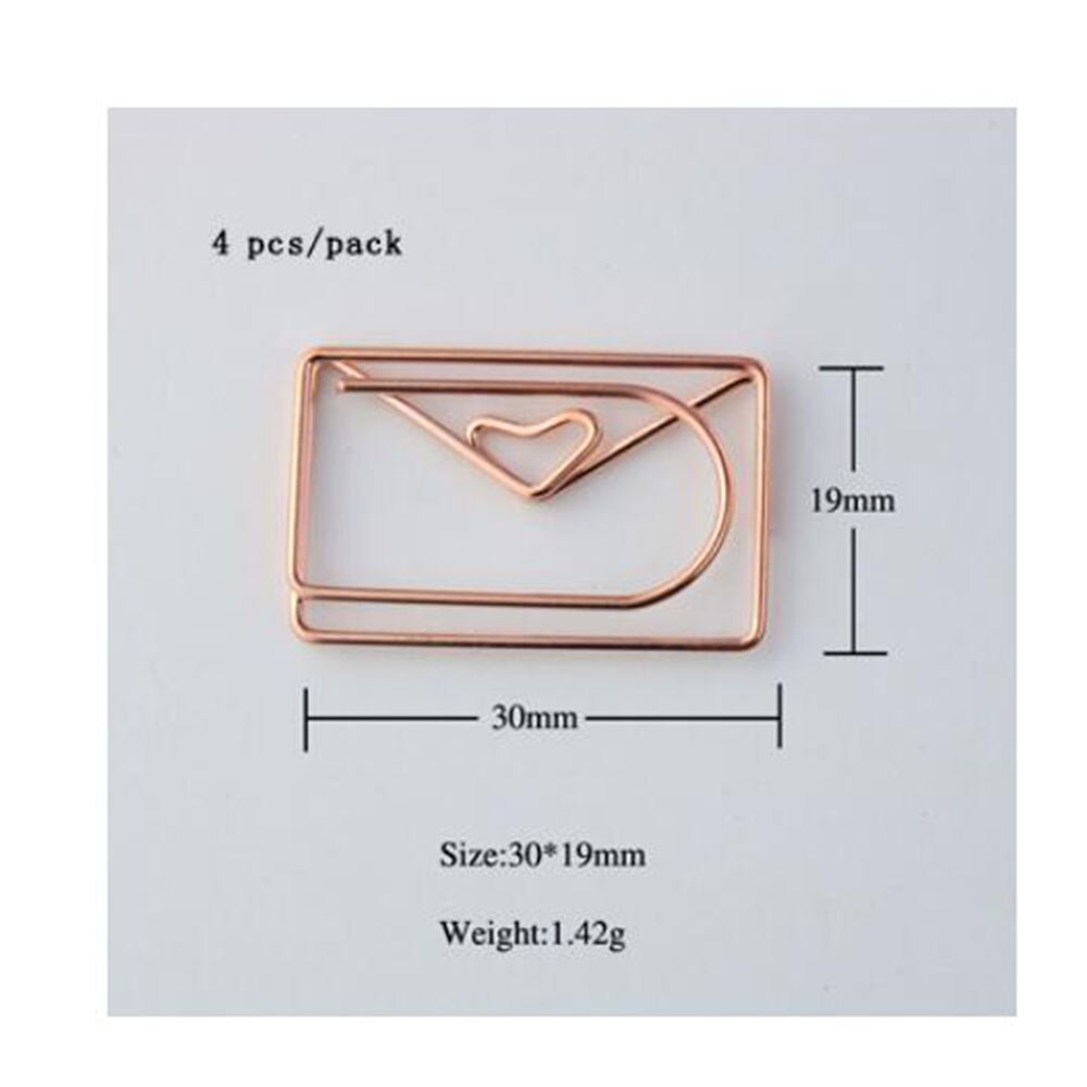 4 Stuks Rose Gold Paperclips Bladwijzer Planner Ge... – Grandado