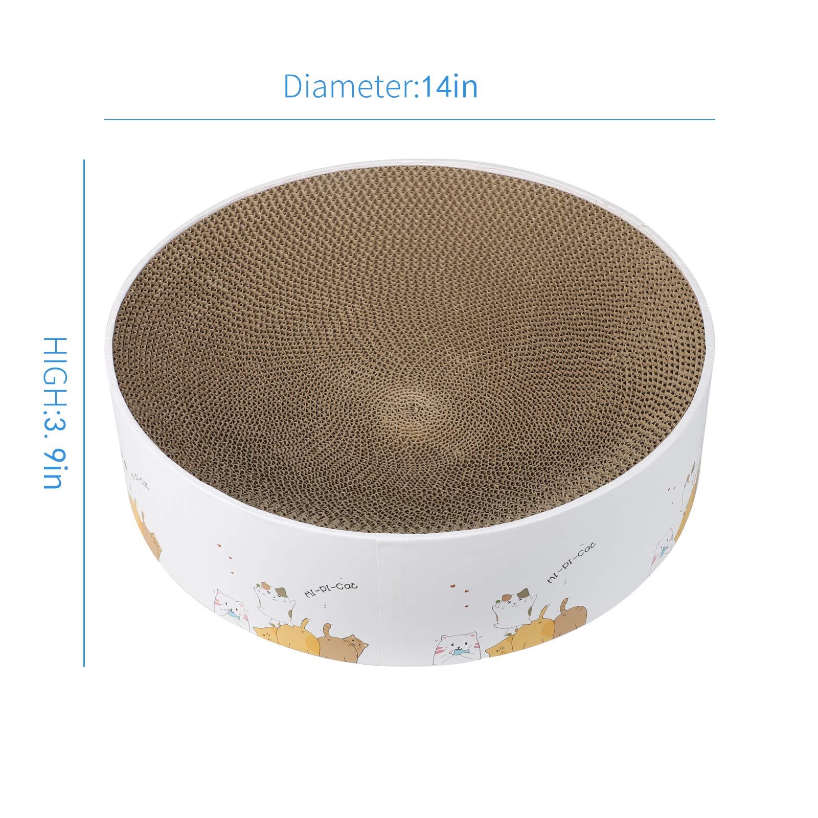 Round Cat Scratching Post Scratcher Cardboard Bed ... – Grandado