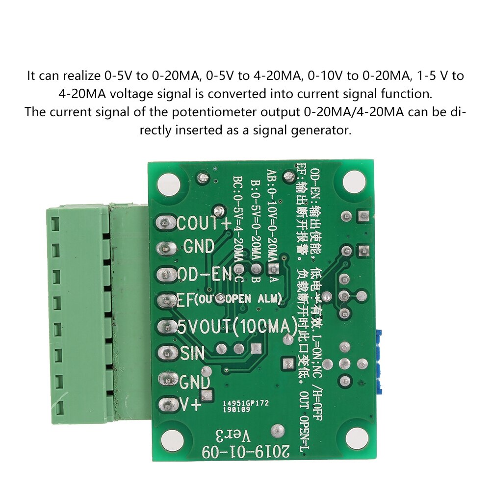 DC9-32V 0-5 V/0-10 V/1-5 V zu 0-20MA/4-20MA Spannu... – Grandado