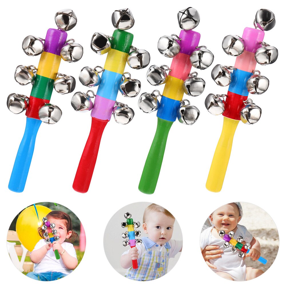 3Pcs Baby Rammelaars Hand Bell Infant Handheld Hou... – Grandado