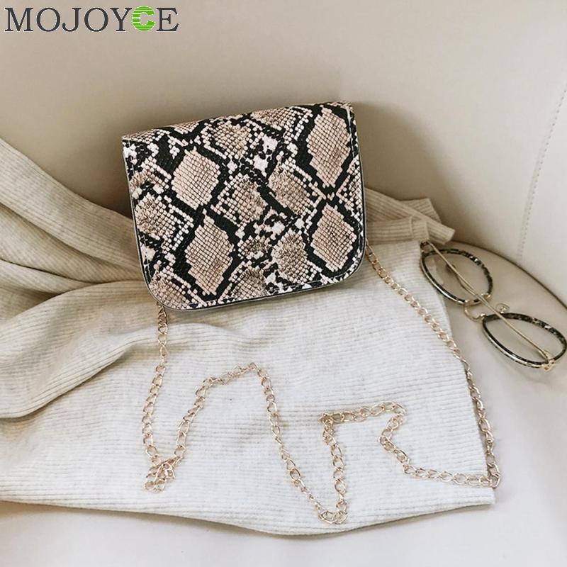 Snake Print Women Messenger Bag PU Leather Small S... – Grandado