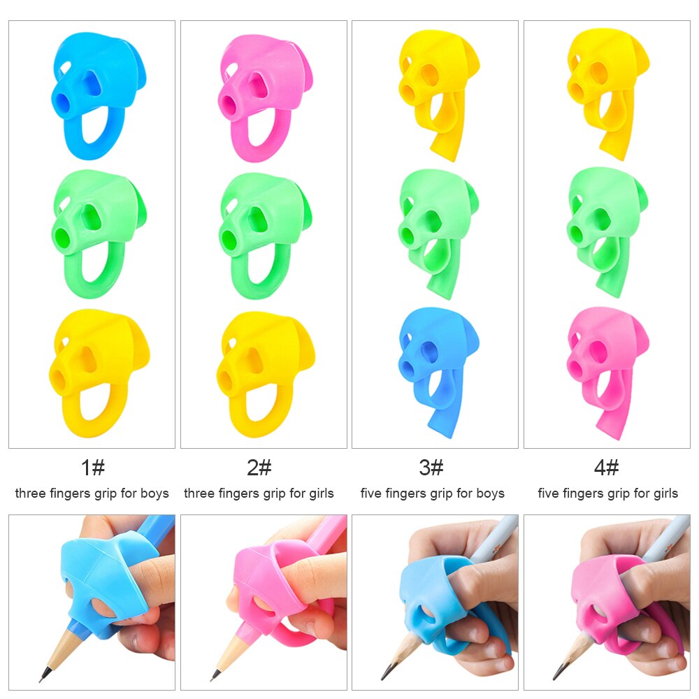 3pcs Silicone Pencil Grips for Kids Handwriting Po... – Vicedeal