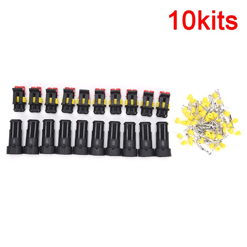 10 Kits 2 Pin Waterproof Electrical Wire Connector... – Grandado