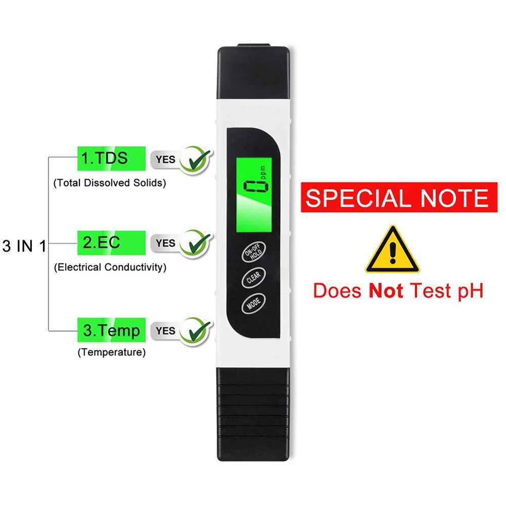 0~9990ppm Portable LCD Digital Water PPM Tester Te... – Grandado