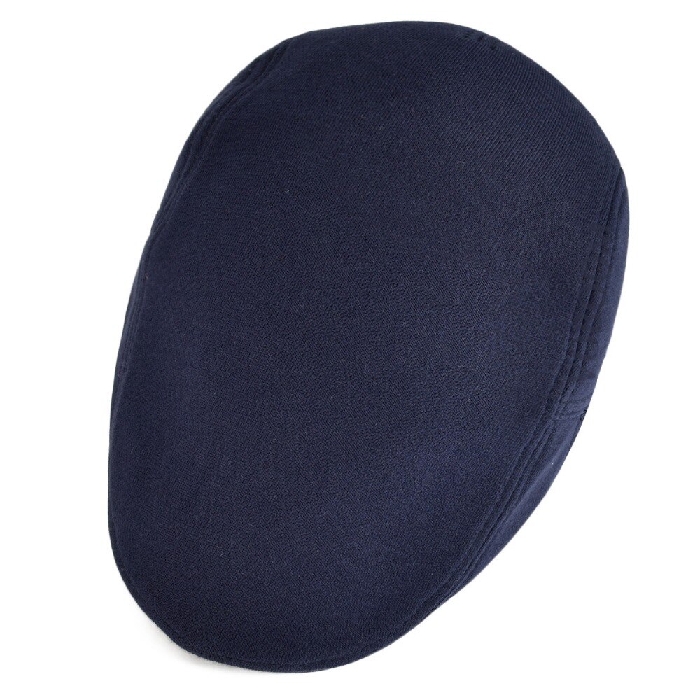 Cotton Men Women Navy Blue Flat Ivy Cap Soft Solid... – Grandado
