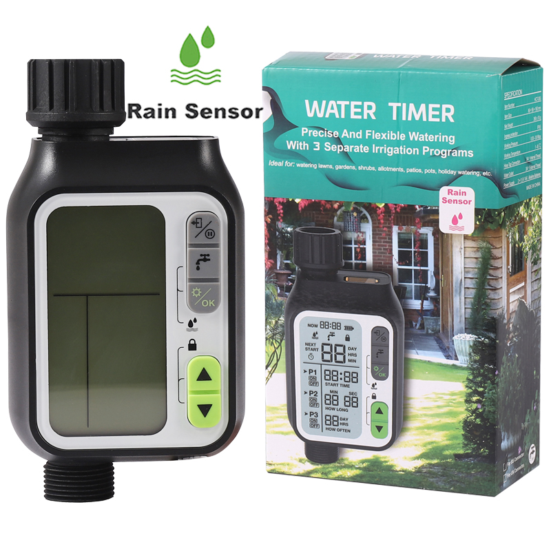 Watering Timer with Rain sensor Irrigation Timer W... – Grandado