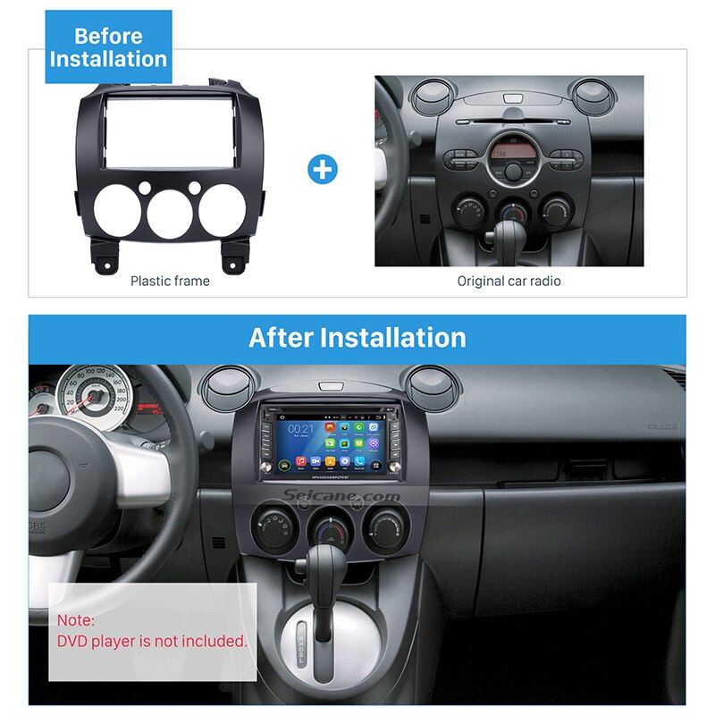 Seicane 2 din bilradio fascia for 2007 mazda 2 das... – Vicedeal