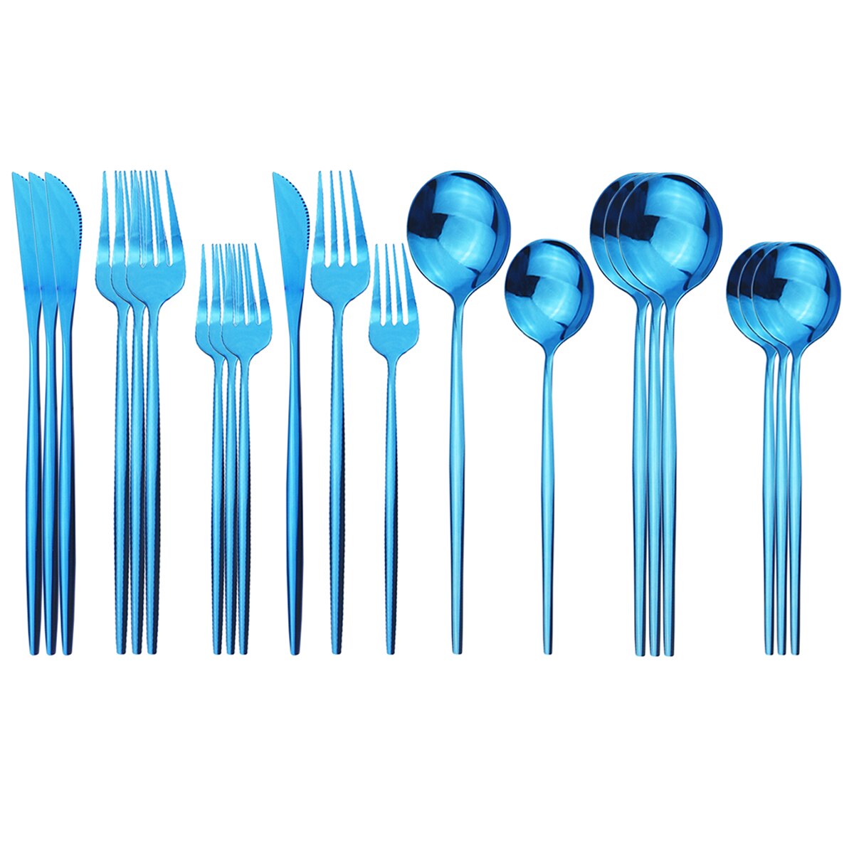 20 stuks 18/10 serviesset, roze gouden bestekset, ... – Vicedeal