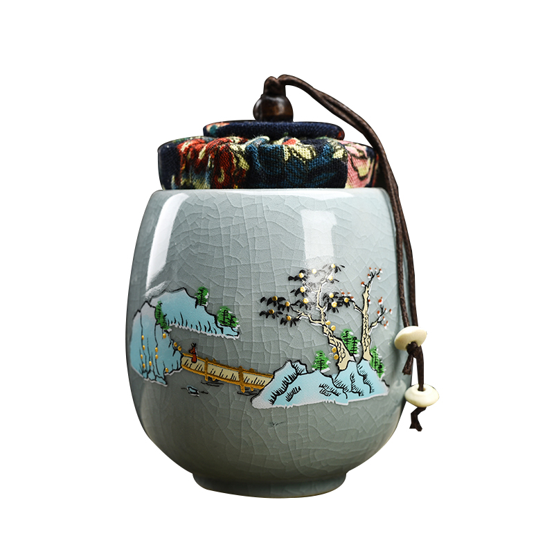 Retro Chinese sealed pot large ceramic pot portabl... – Vicedeal