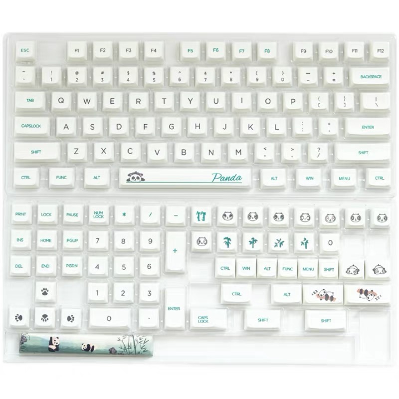 PBT Keycap 137 Key QX1 Profile DYE-SUB Panda Black... – Vicedeal