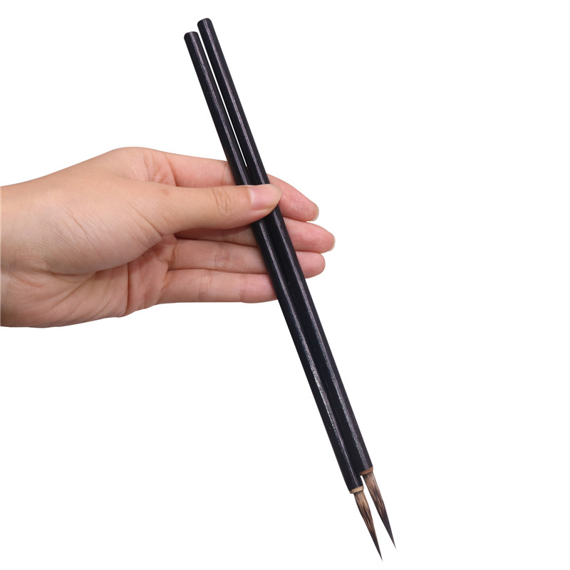 4 stk sort stor krog line pen akvarel pensel kines... – Grandado