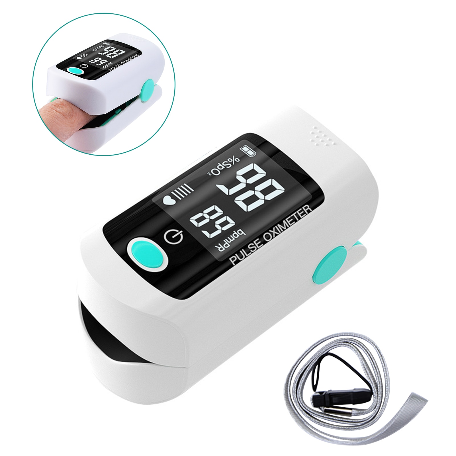 Finger Oximeter Digitale Fingertip Pulsoximeter Bl... – Vicedeal