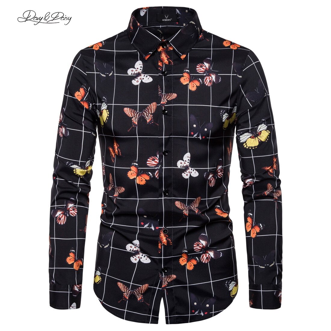 Men Shirt Long Sleeve Spring Summer Autumn Nice Pa... – Grandado