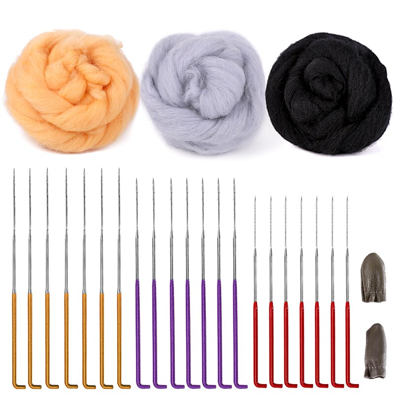 LMDZ-Kit de fieltro de aguja, hilado de lana de 3 ... – Grandado