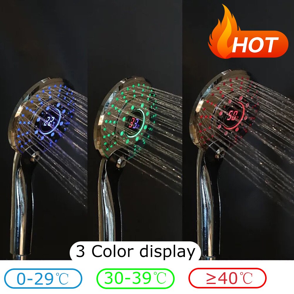 LED Shower Digital Temperature Control Shower Spra... – Vicedeal