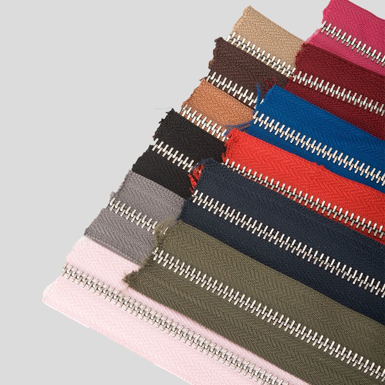 Multi color 5# metal Copper tooth zipper by yard – Vicedeal