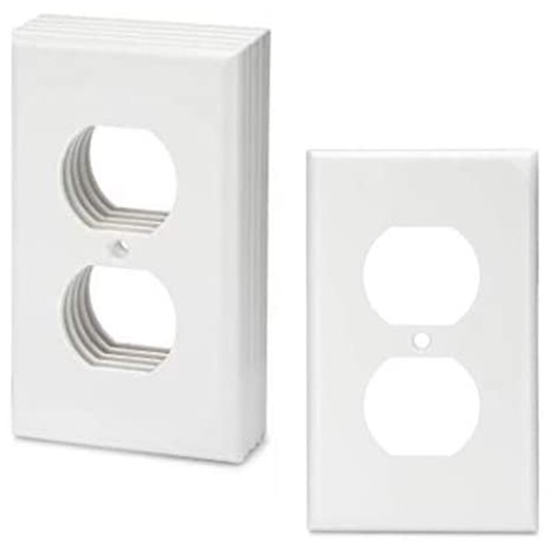 White Socket Cover, Wall Plate, 12 Per Pack, Power... – Grandado