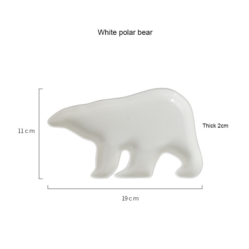 Nordisk stil isbjørn form keramisk fad dekorativ f... – Grandado