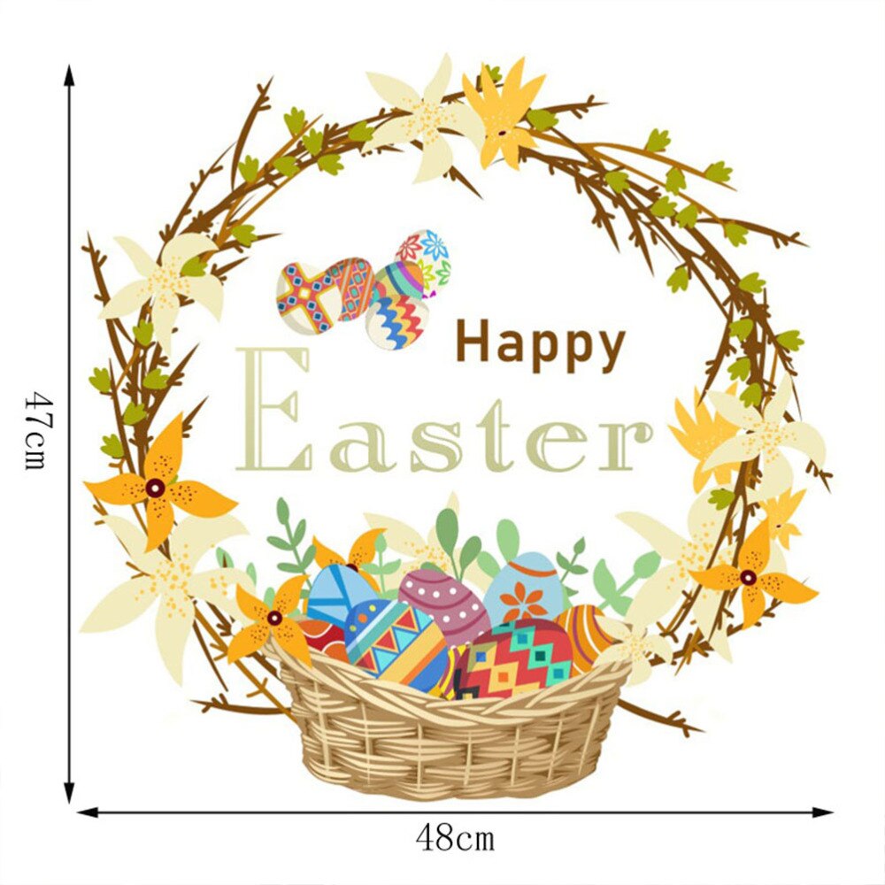 48cm Easter Showcase Sticker Flower Basket Glass S... – Grandado