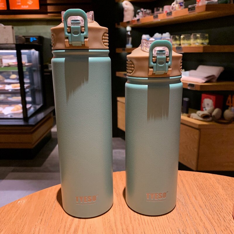 Termo de acero inoxidable con tapa de pajita, bote... – Grandado