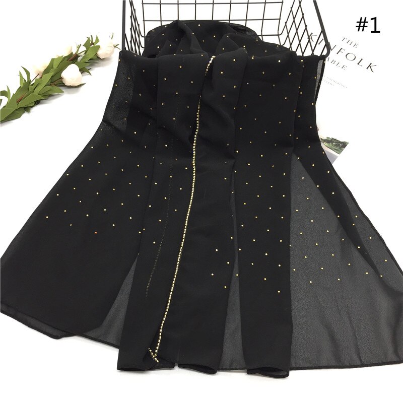 1 PCS luxury gold diamonds chains borders scarf wo... – Vicedeal