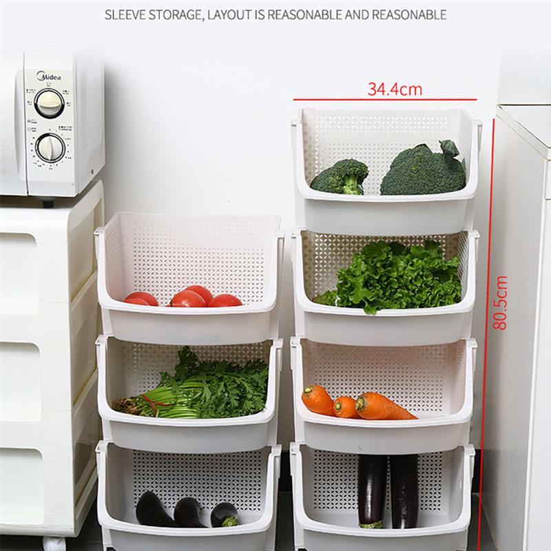 Home Storage Basket Shelf Stackable Vegetable Stor... – Grandado