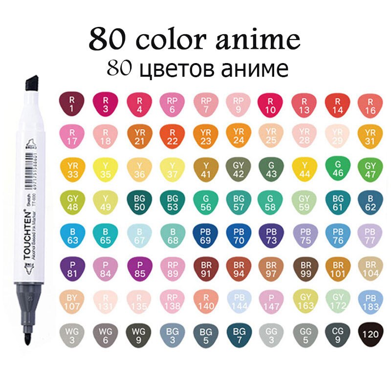 30/40/60/168 Colors Dual Tip Art Markers Pen Set S... – Grandado