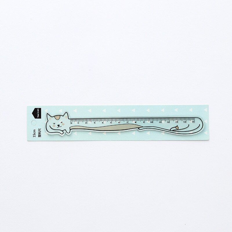 1X Cute Kawaii Cat Straight Ruler Study Drawing To... – Grandado