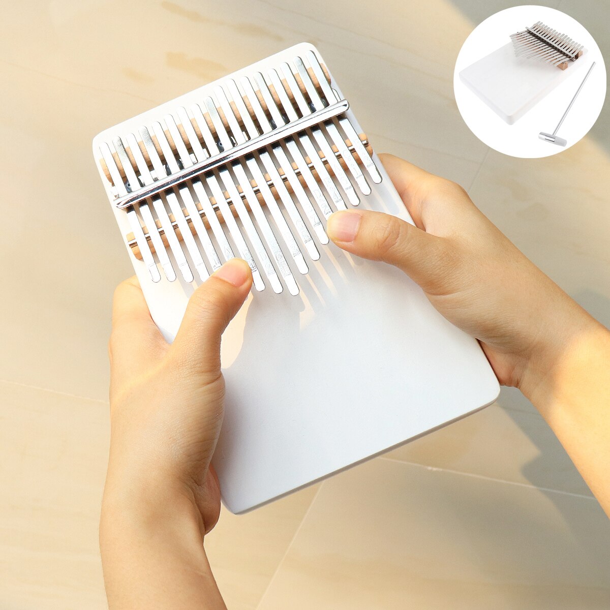 17 tangenter tumpiano kalimba solid single board f... – Grandado