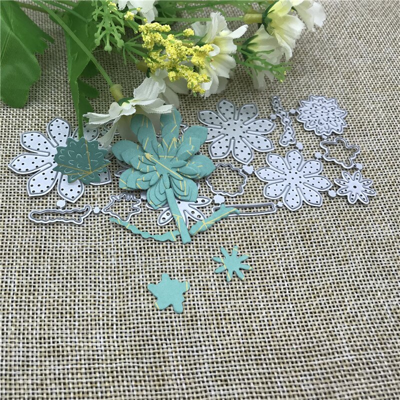 Kerst Bloem Bladeren Metalen Stansmessen Stencil S... – Grandado