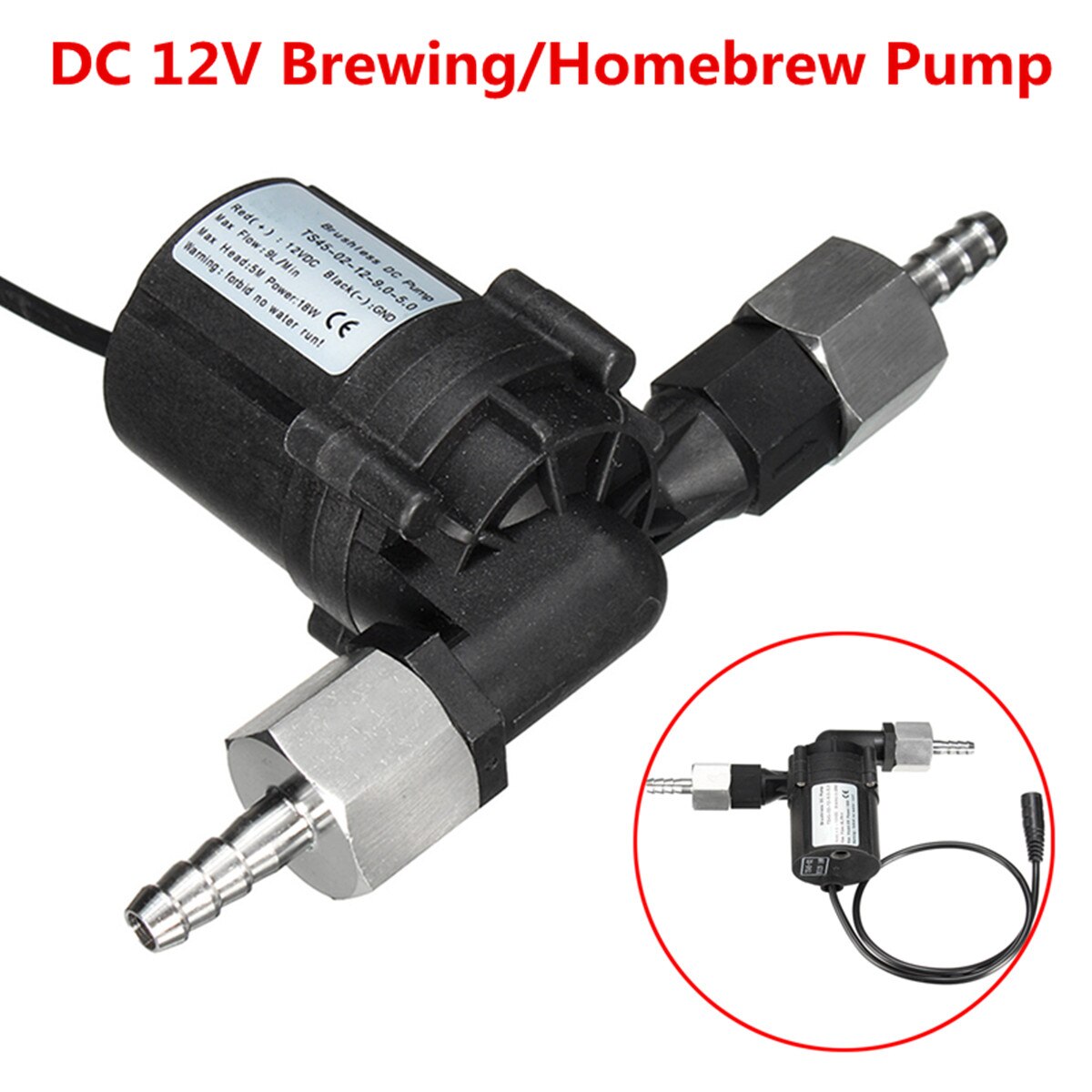 DC 12V Brewing Pump Low Noise Homebrew Beer Circul... – Vicedeal