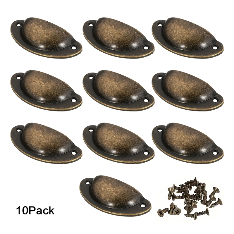 10 pcs, Rustic Chic Antique Style Recessed Metal P... – Grandado