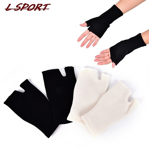 1Pair Elastic Palm Glove Half Hand Wrist Supports ... – Vicedeal