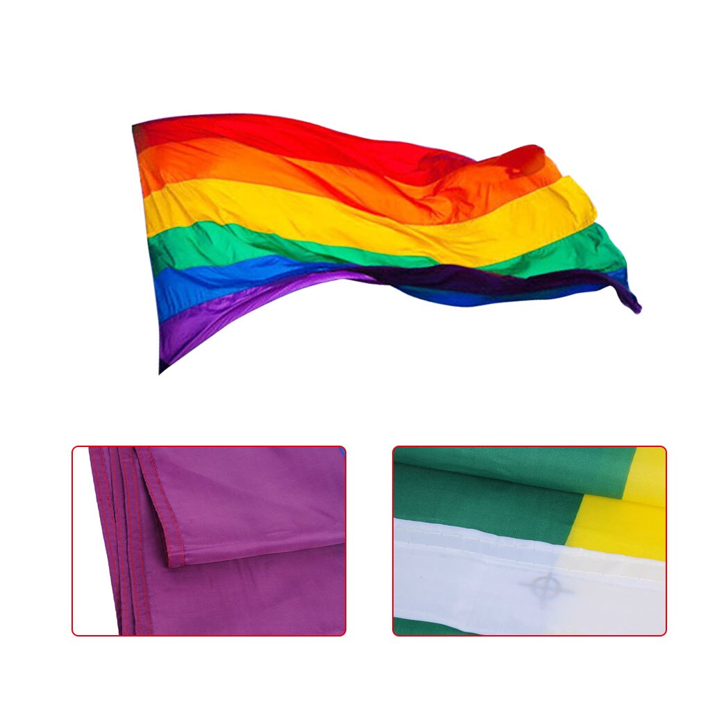 90x150cm LGBT Flag Lesbian Gay Pride Friendly Colo... – Grandado