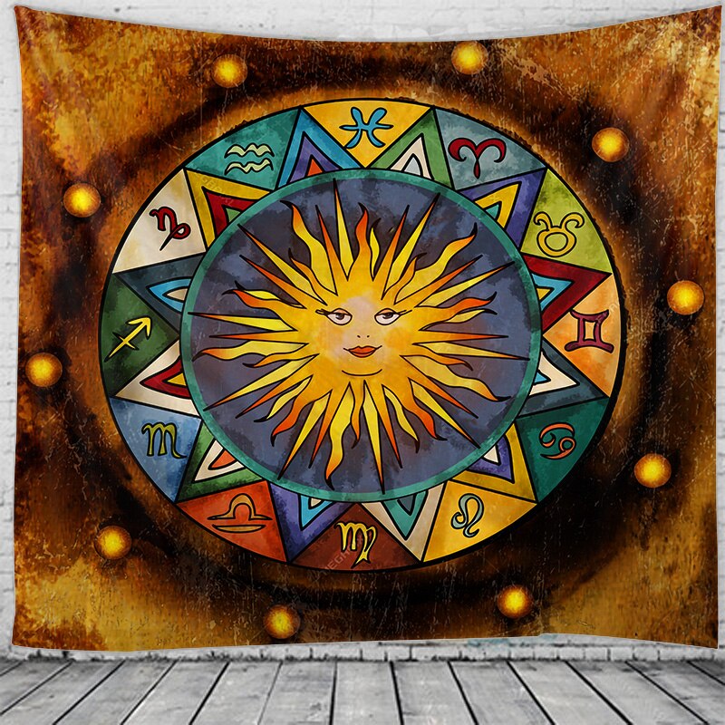 Sun Indian Mandala Tapestry Wall Hanging Boho deco... – Grandado Sun Indian Mandala Tapestry Wall Hanging Boho deco... – Grandado