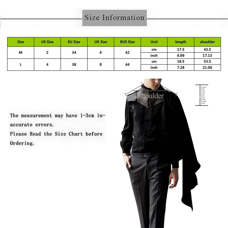 solid mens Lace Steampunk cape Medieval vintage cl... – Grandado