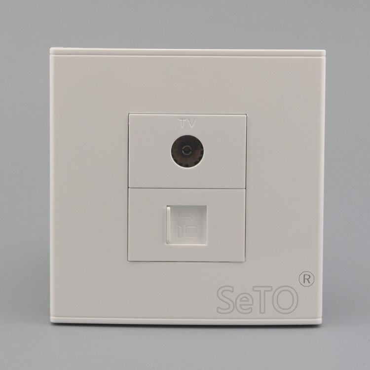 SeTo 86 Type RJ45 Cat5e Network Lan + TV Connector... – Vicedeal