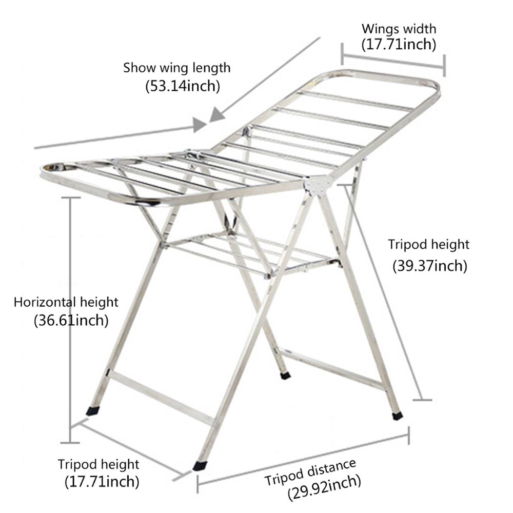 Foldable Clothes Line Airer Horse Stainless Steel ... – Vicedeal