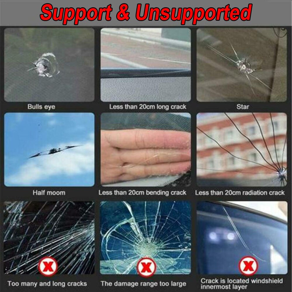 5 pezzi Kit di riparazione vetro rotto auto parabr... – Grandado