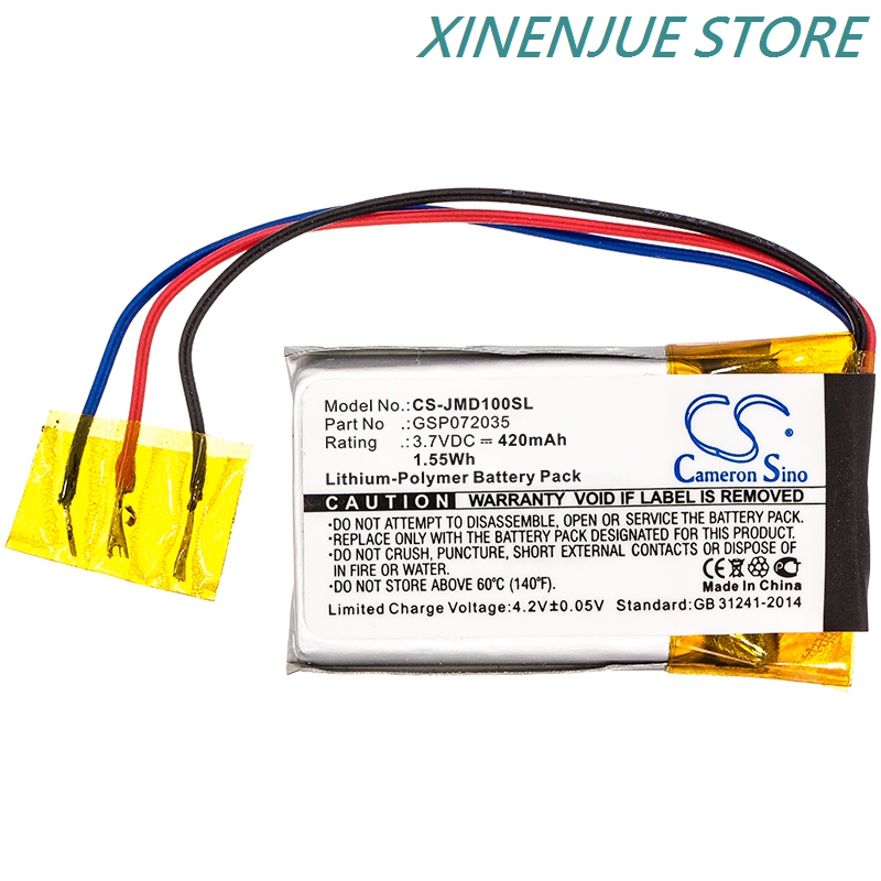 Speaker Battery 3.7V/420mAh GSP072035 for JBL GO,G... – Grandado