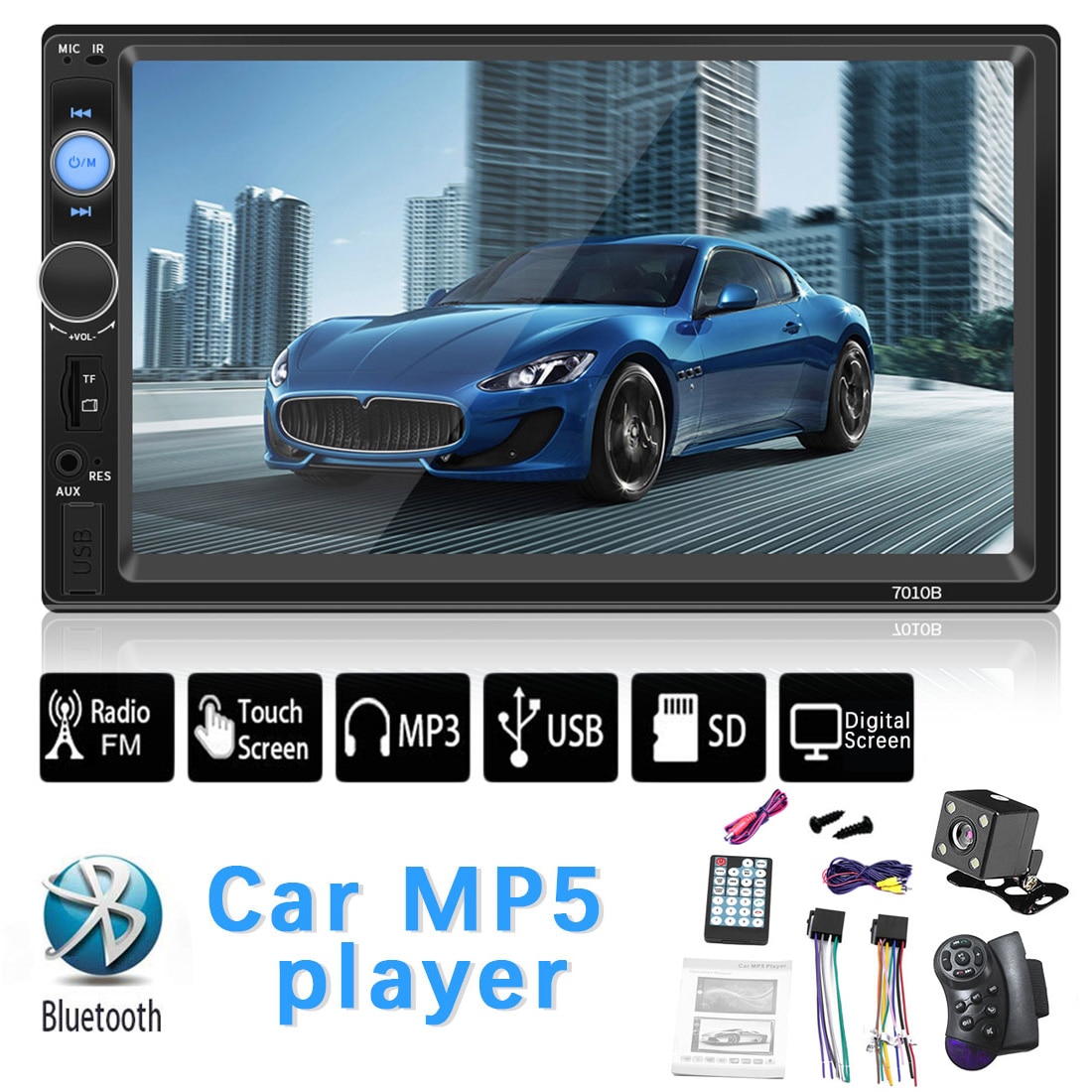 7 "Hd pantalla táctil estéreo 12V del coche REPROD... – Grandado