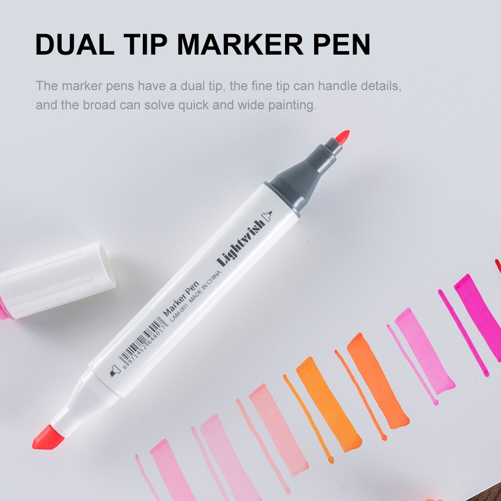 Lightwish 36/48 Colors Alcohol Based Marker Pen Se... – Grandado